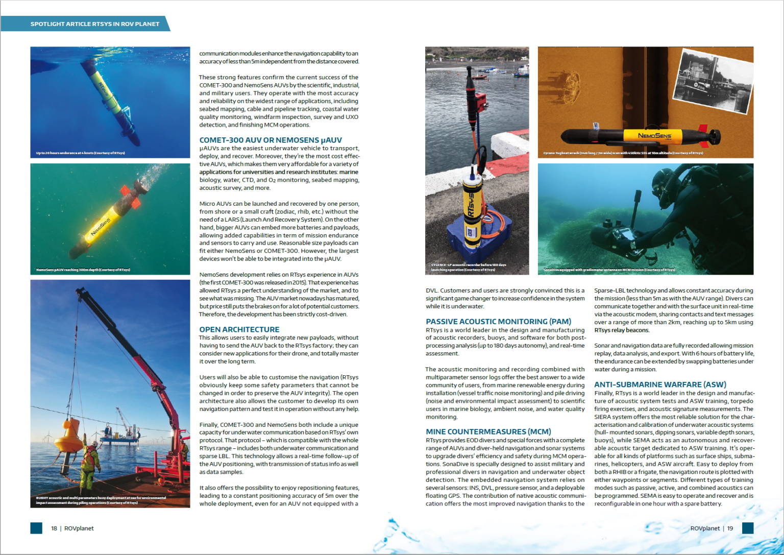 Autonomous underwater vehicles - RTSYS Underwater Technologies